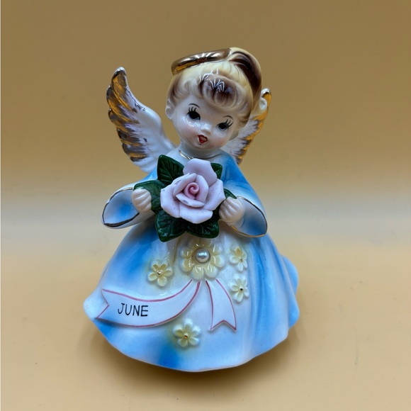 Lefton | Accents | Vintage Lefton June Birthday Angel Girl With Rose ...